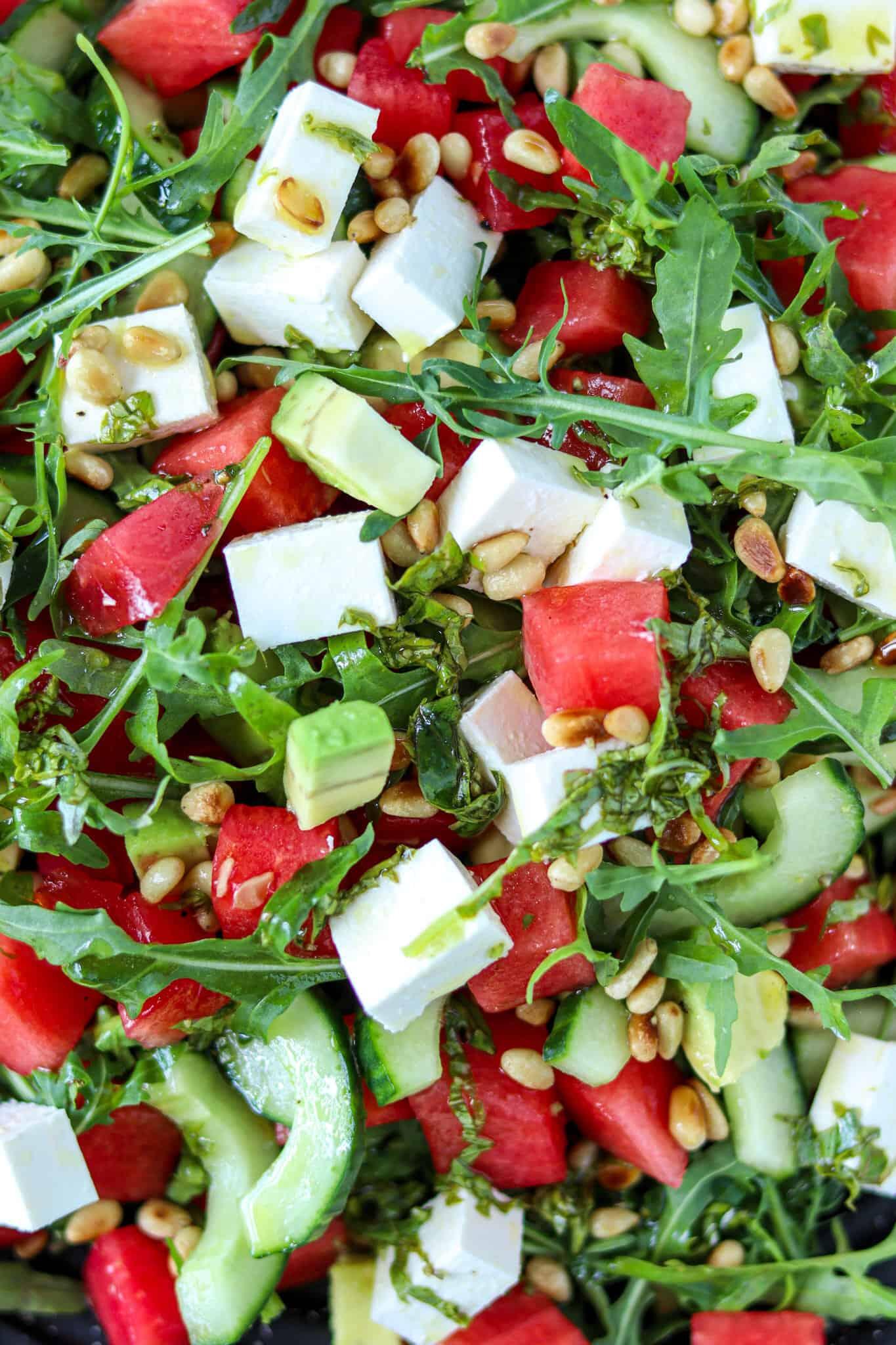 Vandmelon salat med feta - Lækker frisk salat - Gastry.dk